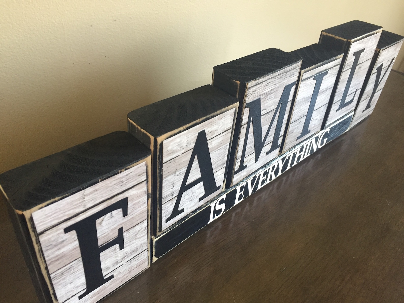 Farmhouse Decor Rustic Decor Wood Block Sign Family is | Etsy