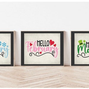 Complete Set, Calendar, Months Decor, Tiered Tray Decor, Mini Block ...