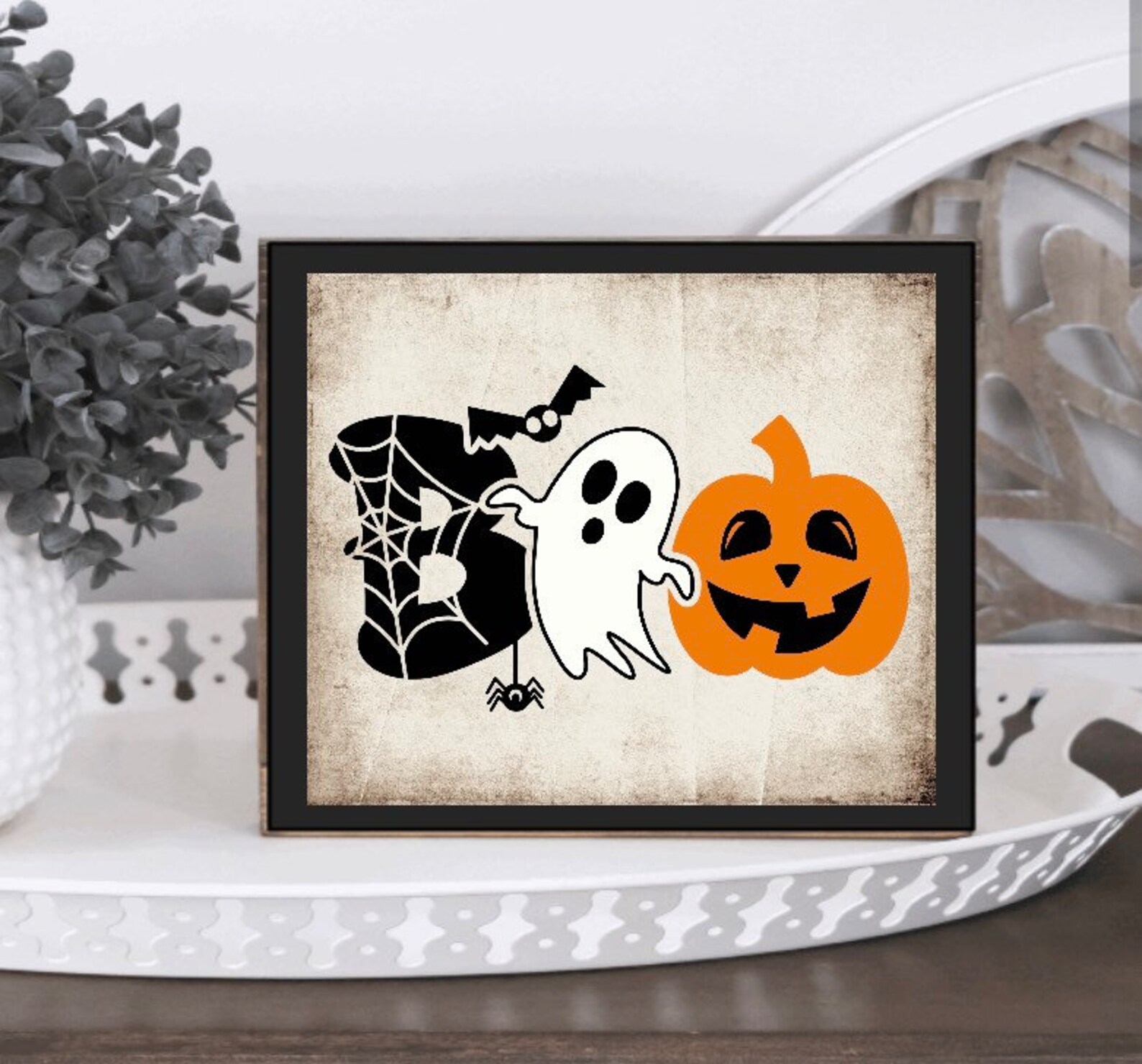 Halloween Decor Boo Sign Halloween Sign Wood Halloween - Etsy