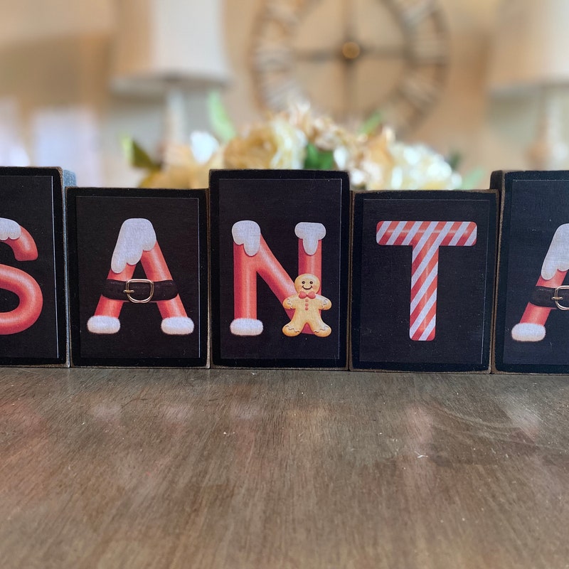 Wood Block Santa - Etsy
