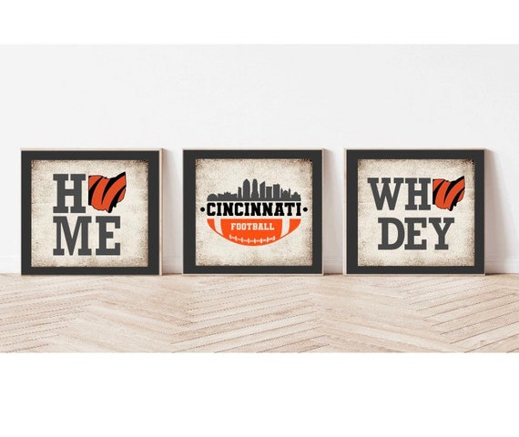 Cincinnati Bengals Decor Fall Decor Football Sign Tiered - Etsy