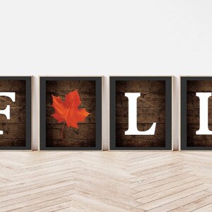 Wood Fall Blocks, Wood Fall Decor, Halloween Decor, Fall Leaf Blocks ...
