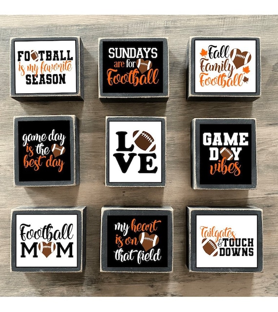 Football Decor Fall Decor Football Sign Tiered Tray Decor - Etsy