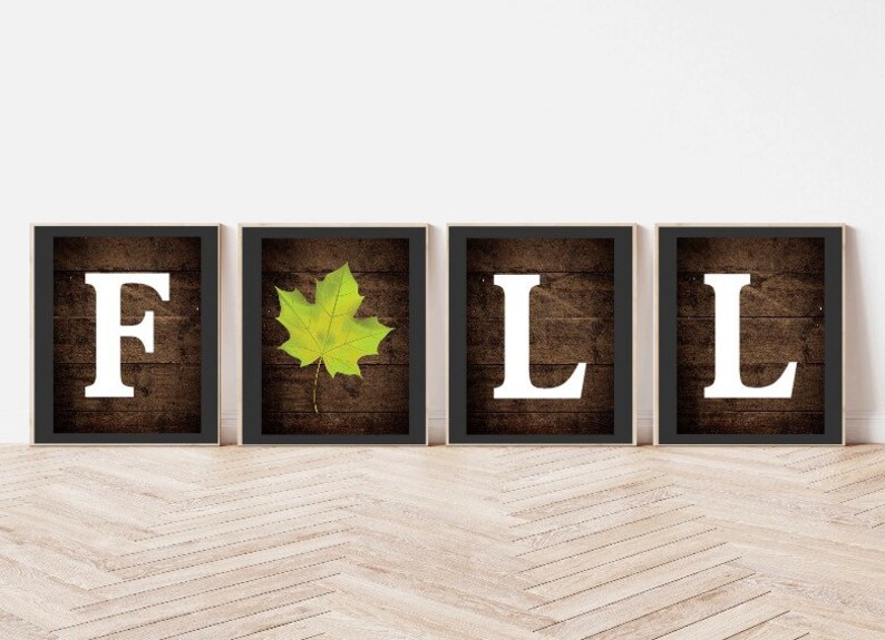 Wood Fall Blocks Wood Fall Decor Halloween Decor Fall Leaf - Etsy