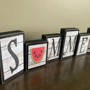 Wood Spring Blocks, Reversible Sign, Spring Decor, Spring Decoration ...