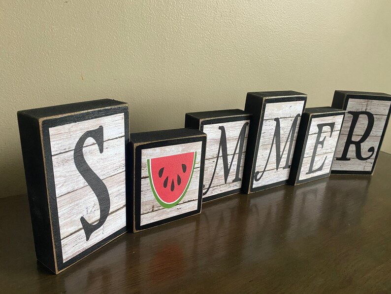 Wood Spring Blocks Reversible Sign Spring Decor Spring | Etsy