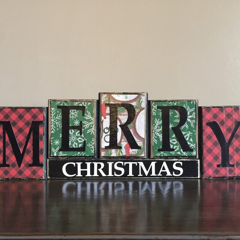 Christmas Blocks - Etsy