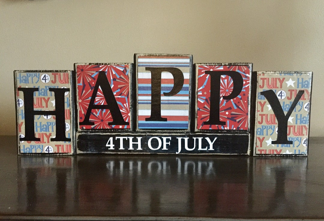 July 4th Decor, Happy 4th of July Sign, 4th of July Decor, Independence ...