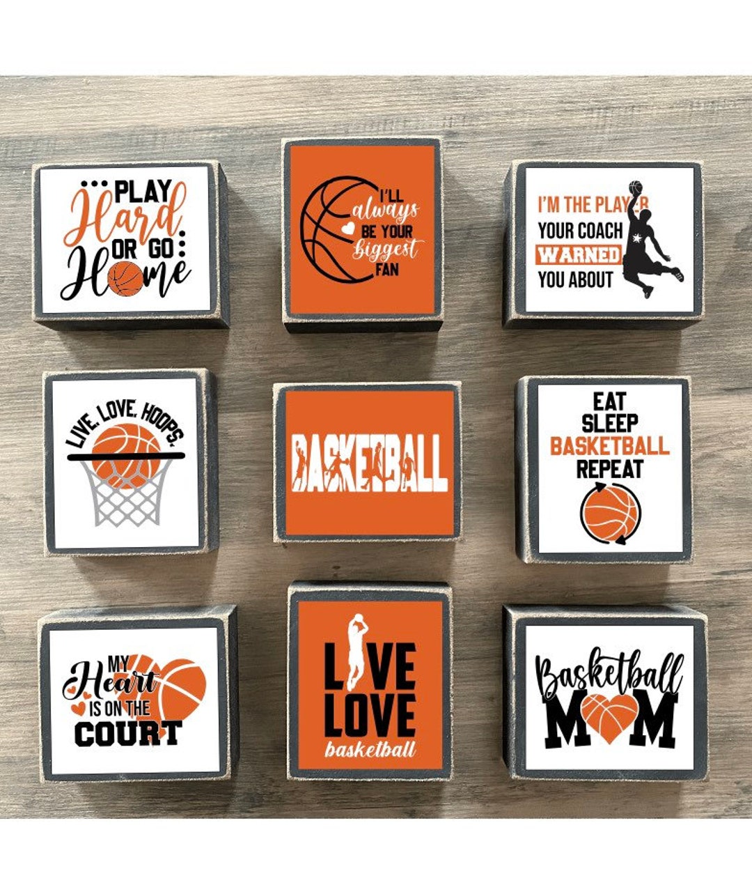 Basketball Decor, Basketball Sign, Tiered Tray, Mini Block Sign, Live ...