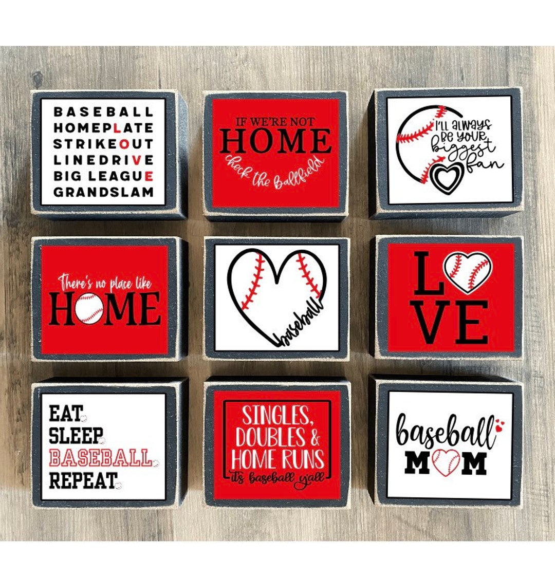 Baseball Decor, Spring Decor, Baseball Sign, Tiered Tray Decor, Mini ...