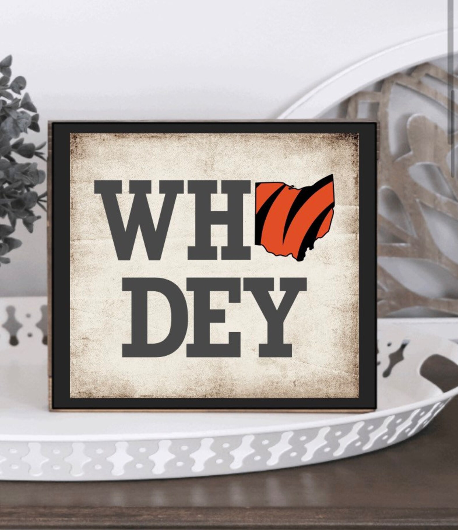 Cincinnati Bengals Decor Fall Decor Football Sign Tiered - Etsy