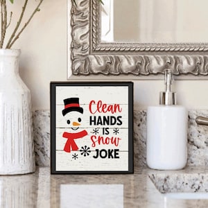 Funny Christmas Bathroom Decor, Christmas Tiered Tray Decor, Mini ...