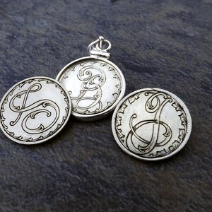 Lorraine Monogram Personalized Newly Hand Engraved Love Token on Silver ...