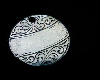 Lorraine Monogram Personalized Newly Hand Engraved Love Token on Silver ...