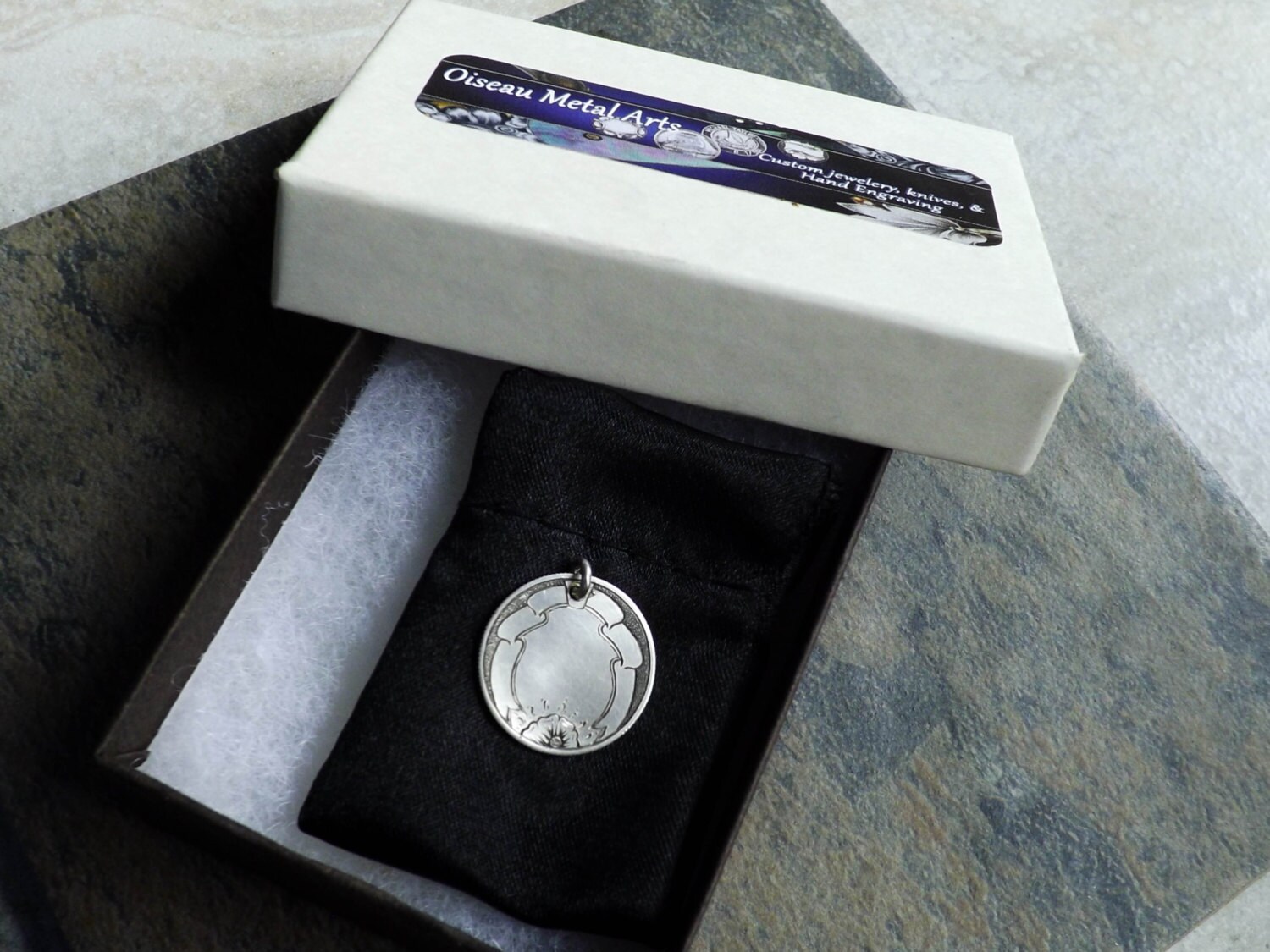 Shield Coin Hand Engraved Love Token Silver Coin | Etsy