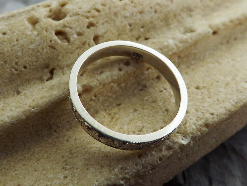 Custom Hand Engraved Sterling Silver Ring | Etsy