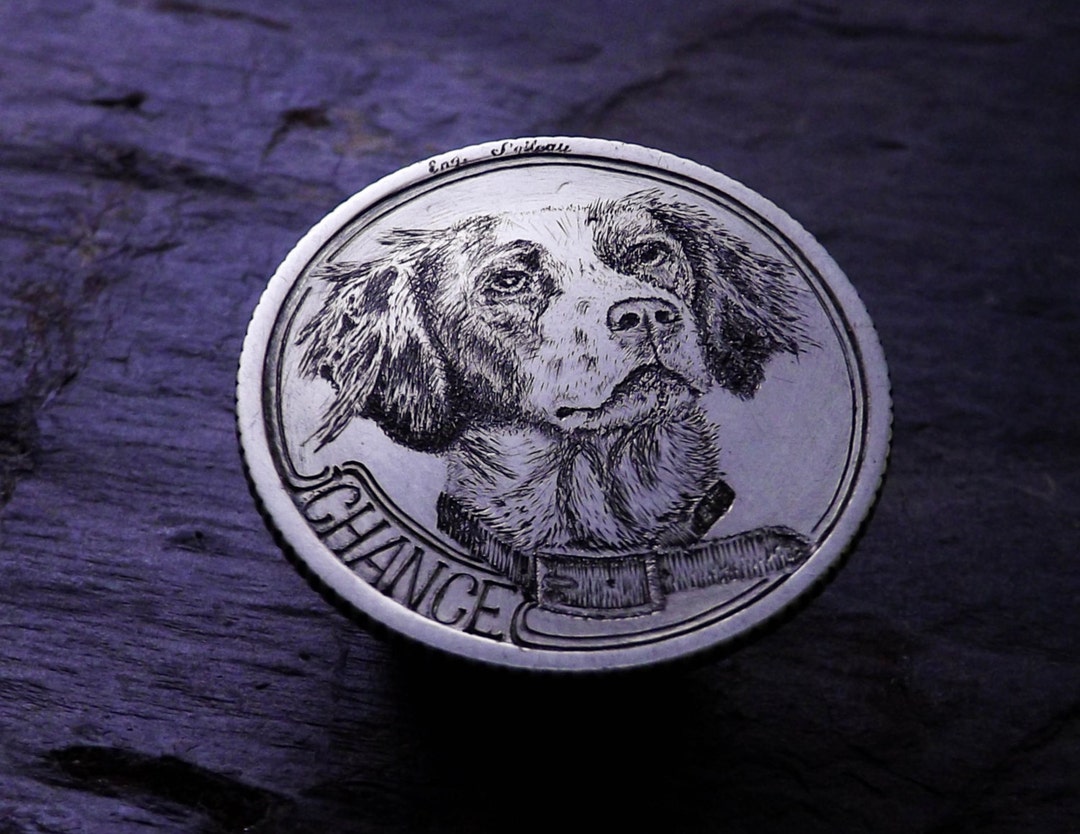Personalized Pet Love Token on Silver Coin Hand Engraved on Quarter ...