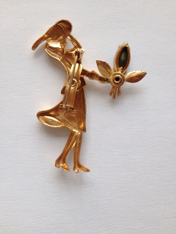 Rare Large Vintage Coro Pin, Adolph Katz coro blue s… - Gem