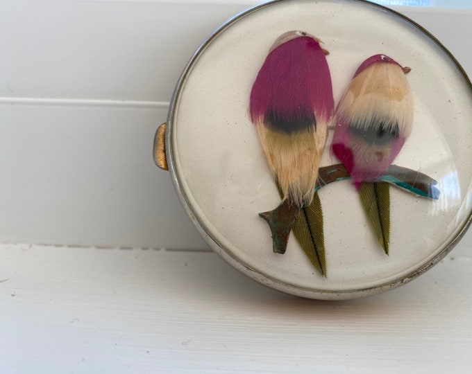 Vintage Gucci Powder Compact, Vintage Gucci Compact With Birds Feathers ...