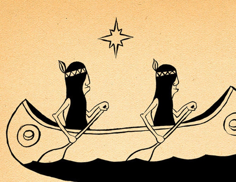 Native American Art Print moonlight Glide - Etsy