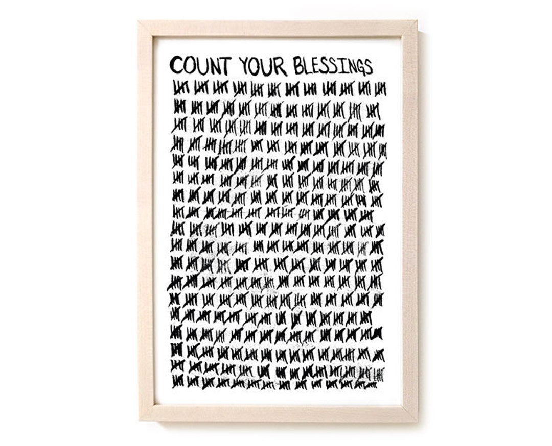 Count Your Blessings Art Print - Etsy