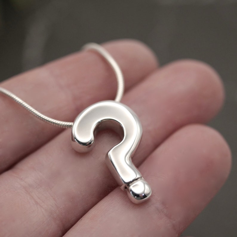 Question Mark Handmade Sterling Silver Pendant With Snake - Etsy