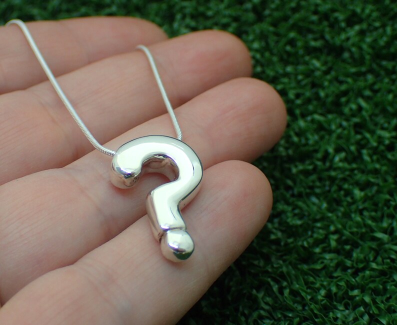 Question Mark Handmade Sterling Silver Pendant With Snake - Etsy