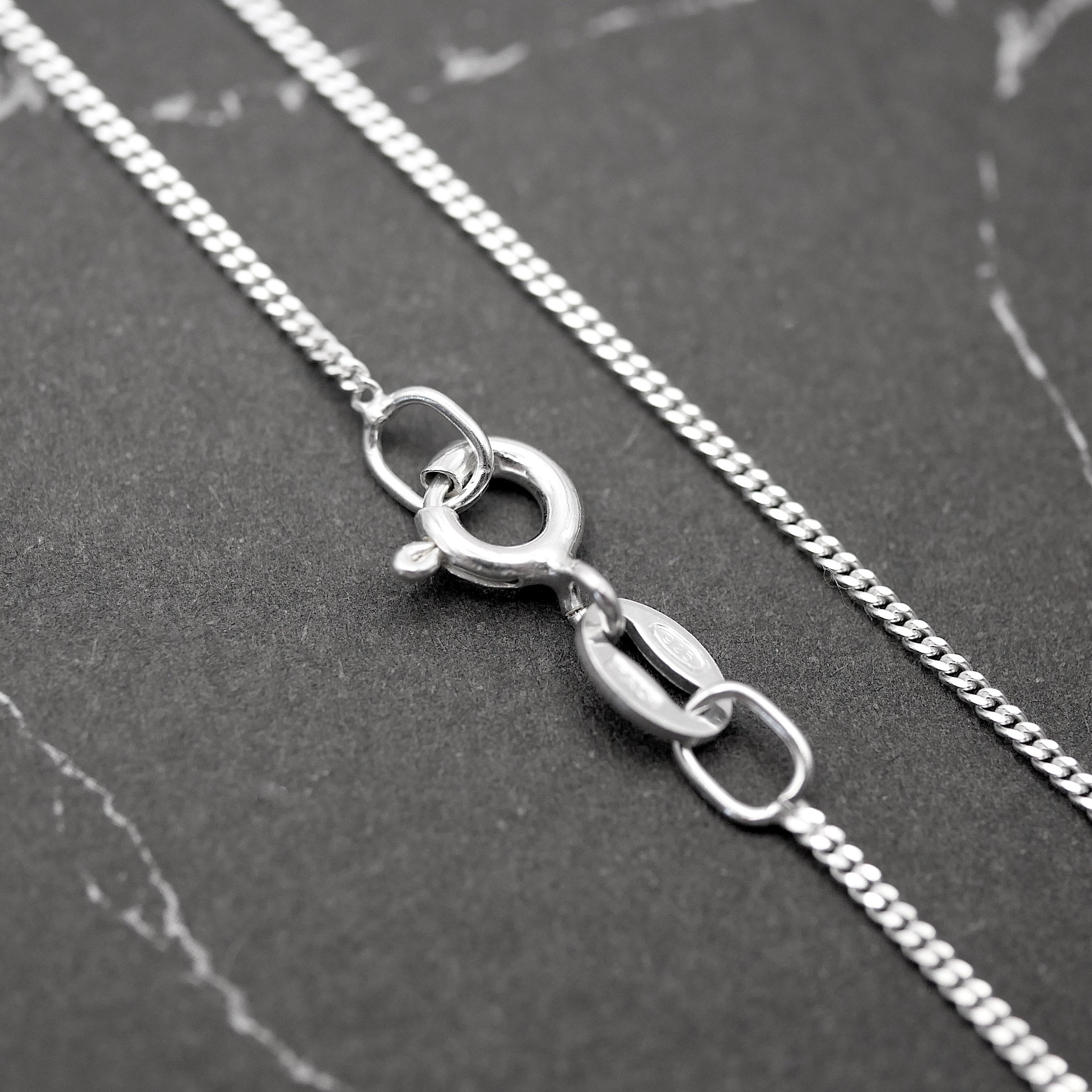 1mm Sterling Silver Fine Chain - 42cm (17inch) and 45cm (18inch) and ...