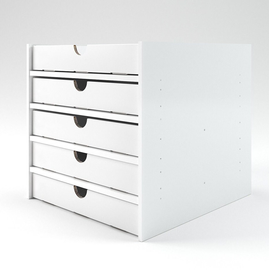Ikea Kallax Shelf Insert With 5 Cardboard Drawers in a Set - Etsy UK