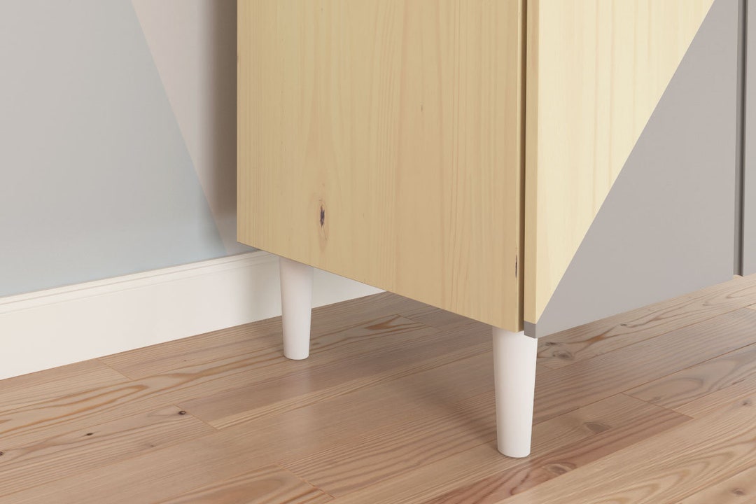 Furniture Feet for IKEA Ivar Shelf Made of Solid Wood White Lacquered Beech Set of 4 Furniture Feet White Furniture Legs Stable Fastening Etsy UK