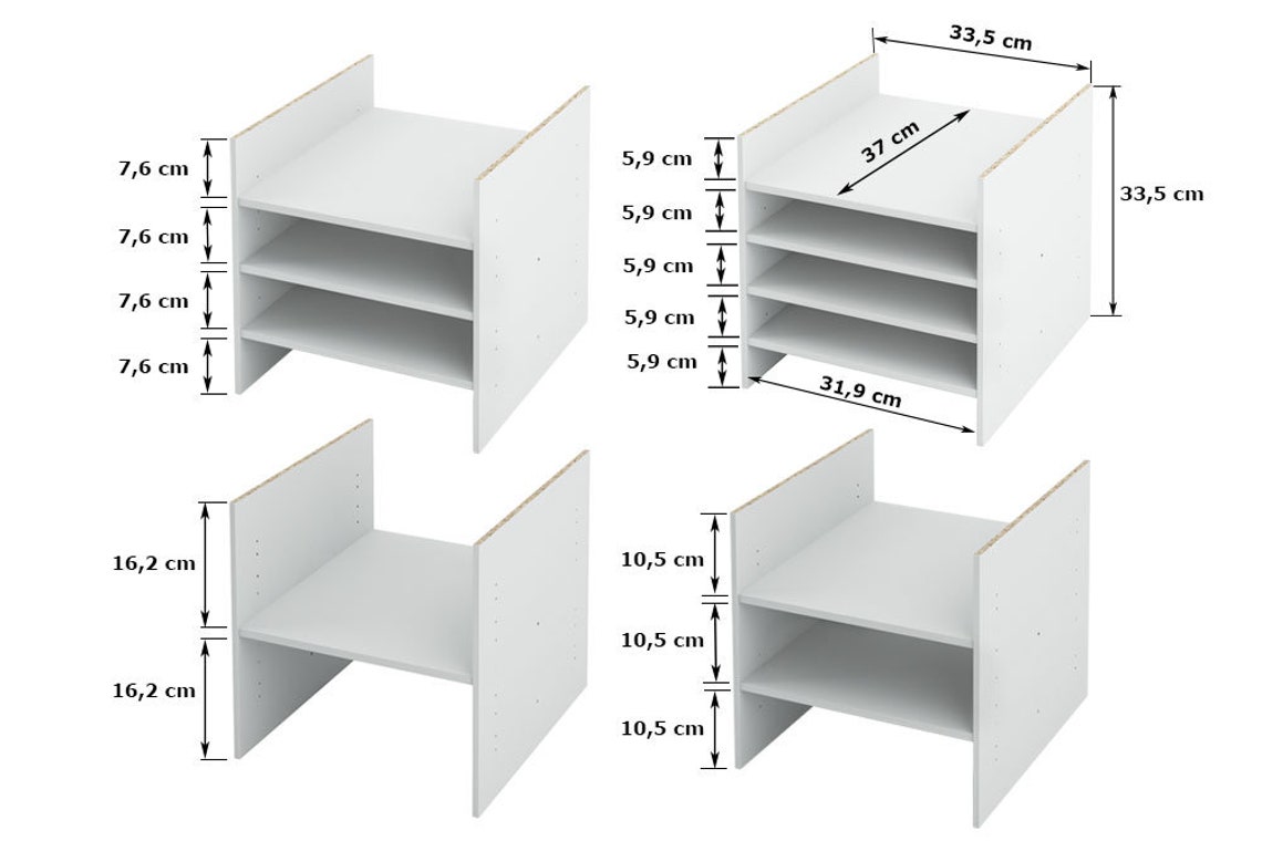 IKEA Kallax Shelf Insert With 4 Cardboard Boxes / Kallax Storage Boxes ...