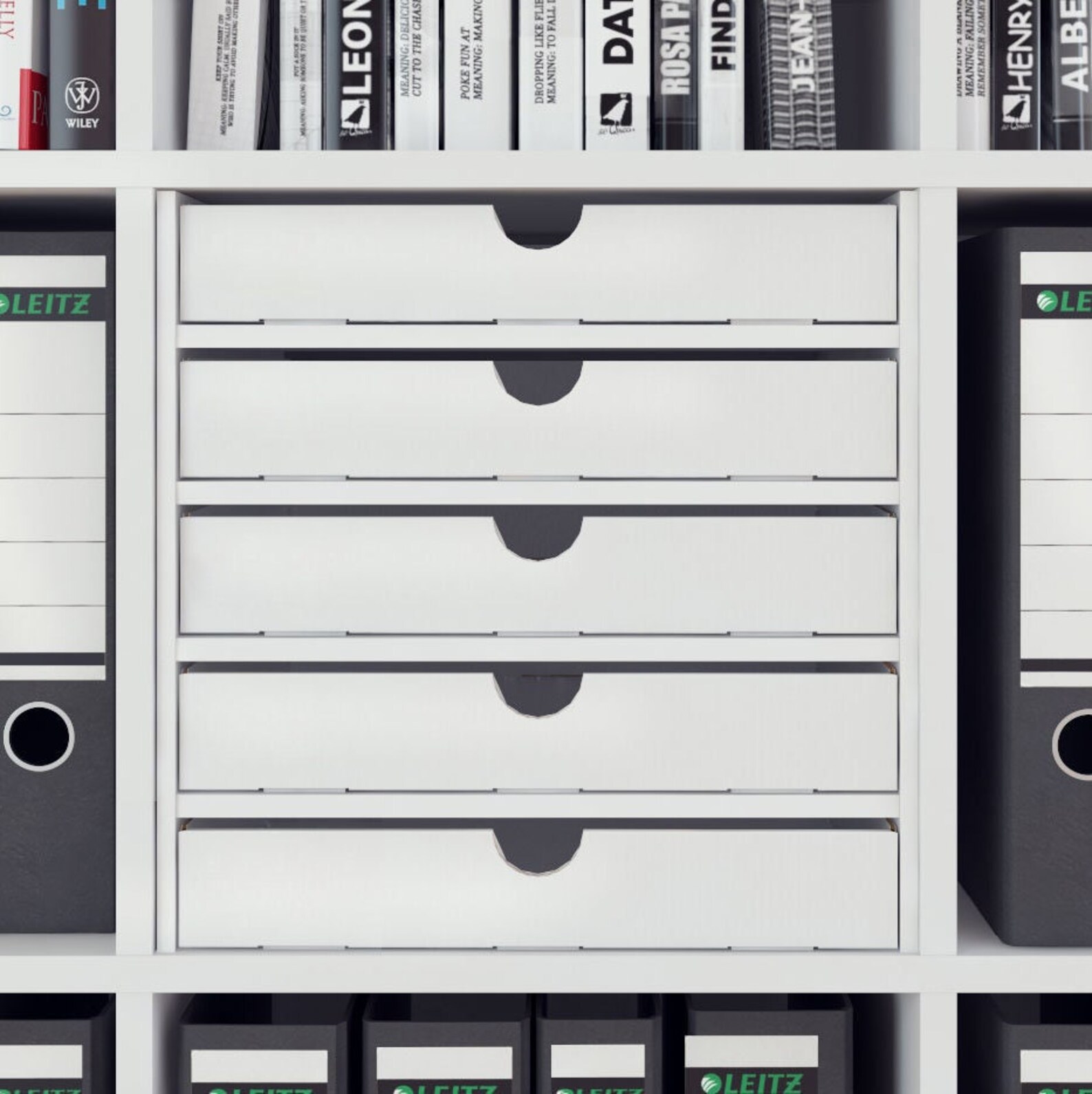 Ikea Kallax Shelf Insert With 5 Cardboard Drawers in a Set - Etsy UK