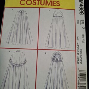 Women Simplicity 4698 Renaissance Cloak Costume Sewing Pattern UNCUT ...