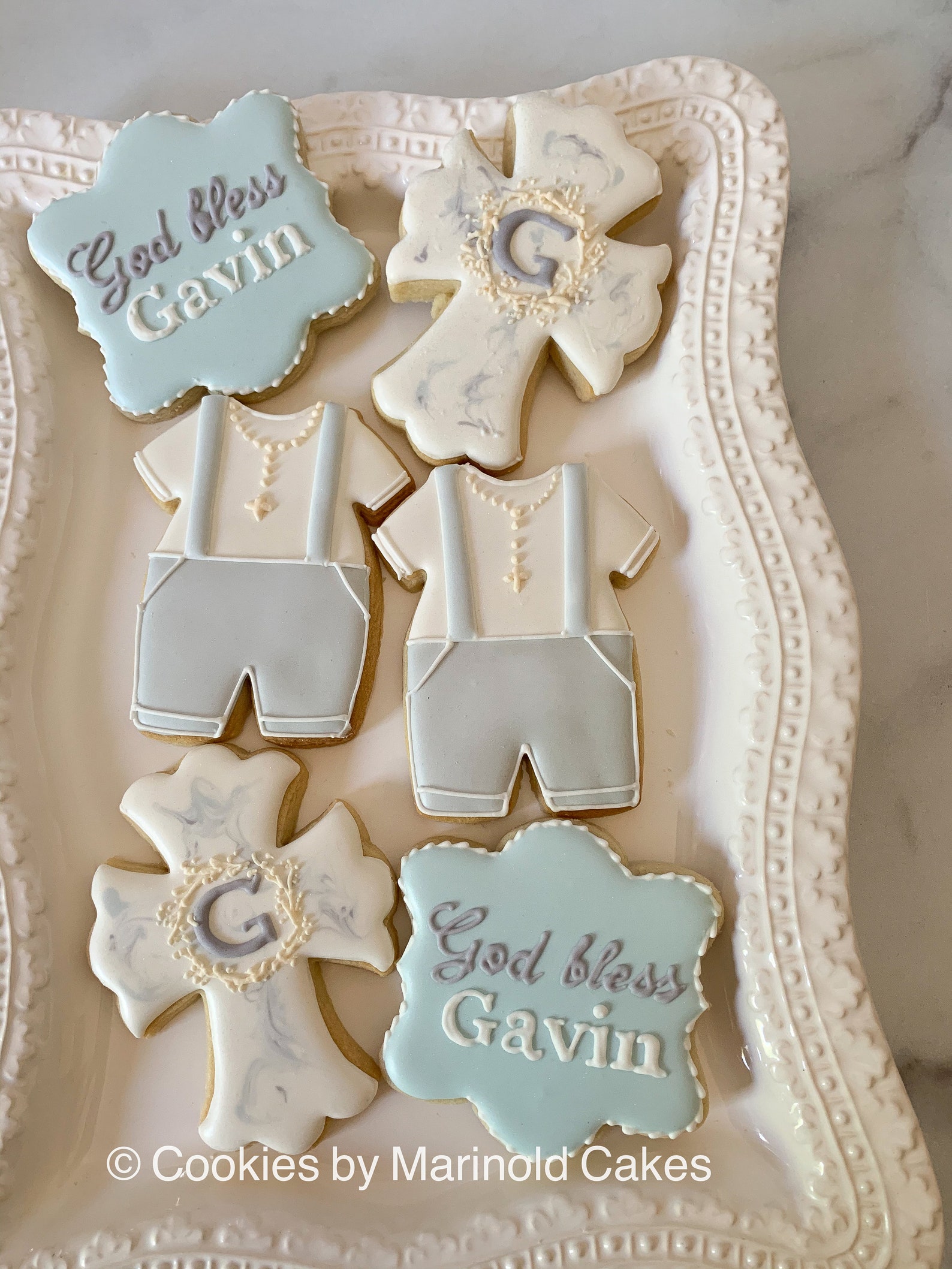 Crucifix or Cross Cookies With Monogrammed Wreath 12 Pieces - Etsy