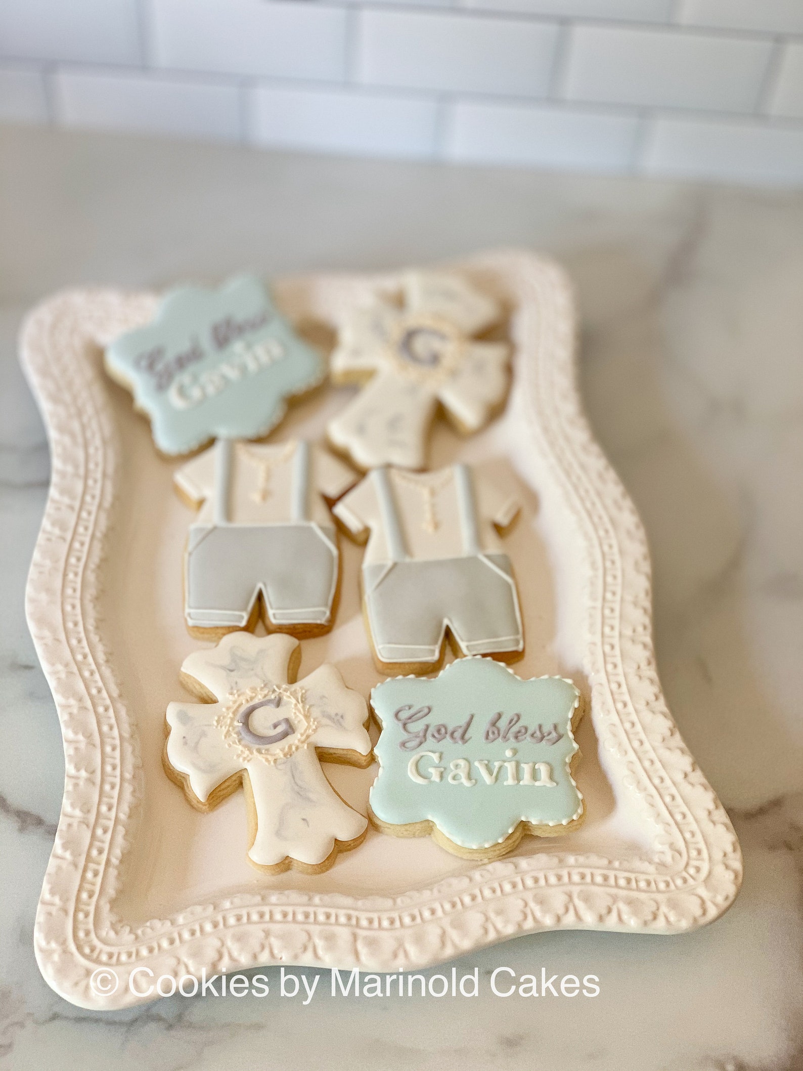 Crucifix or Cross Cookies With Monogrammed Wreath 12 Pieces - Etsy