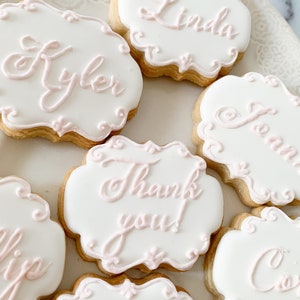 Name Frame Cookie Favor or Table Place Card Cookies - Etsy