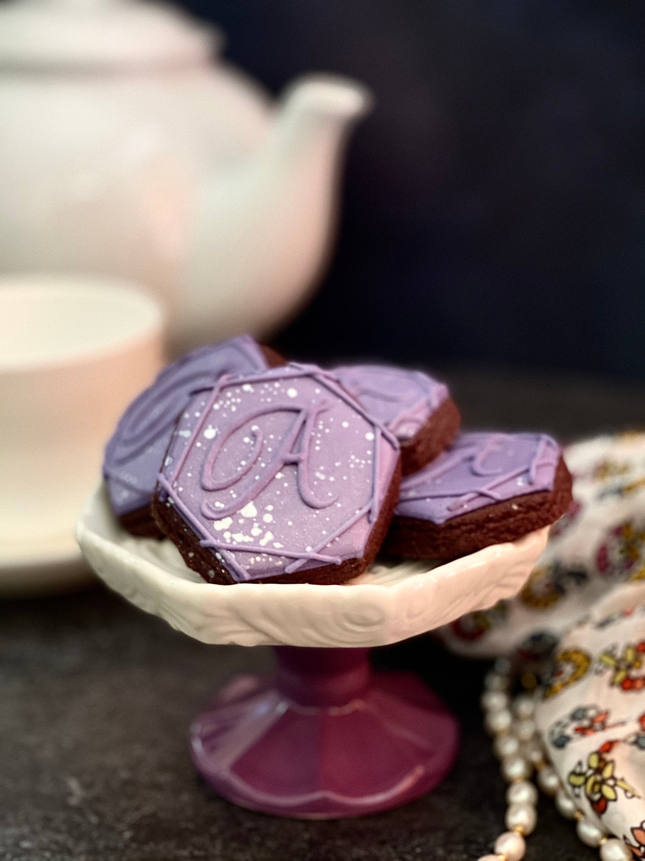 Monogram Hexagon Cookies 12 Pieces | Etsy