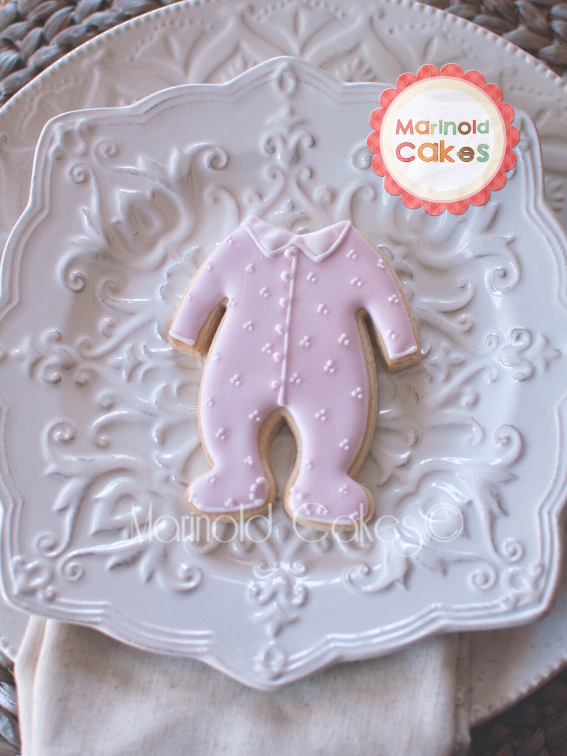 Girl's All-in-one Footsie Pajama Cookies for Baby Showers - Etsy