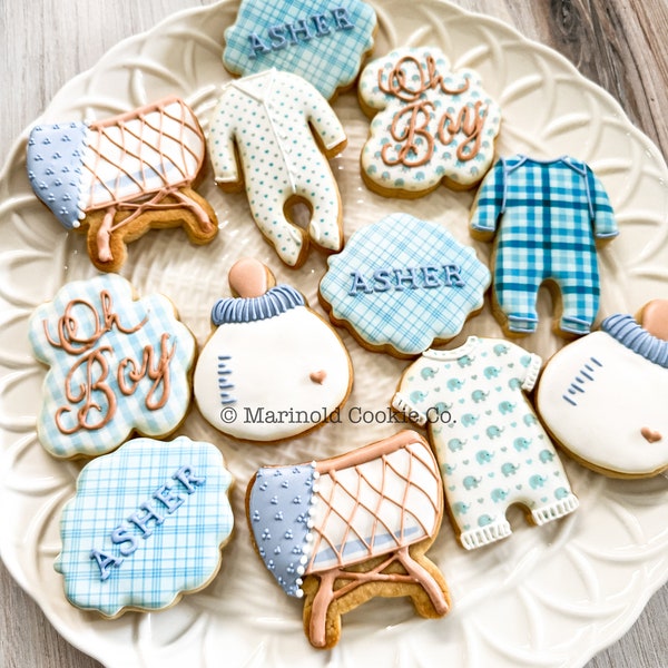 Baby Boy Cookies - Etsy