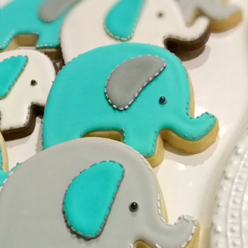 Baby Elephant Cookies Baby Shower - Etsy