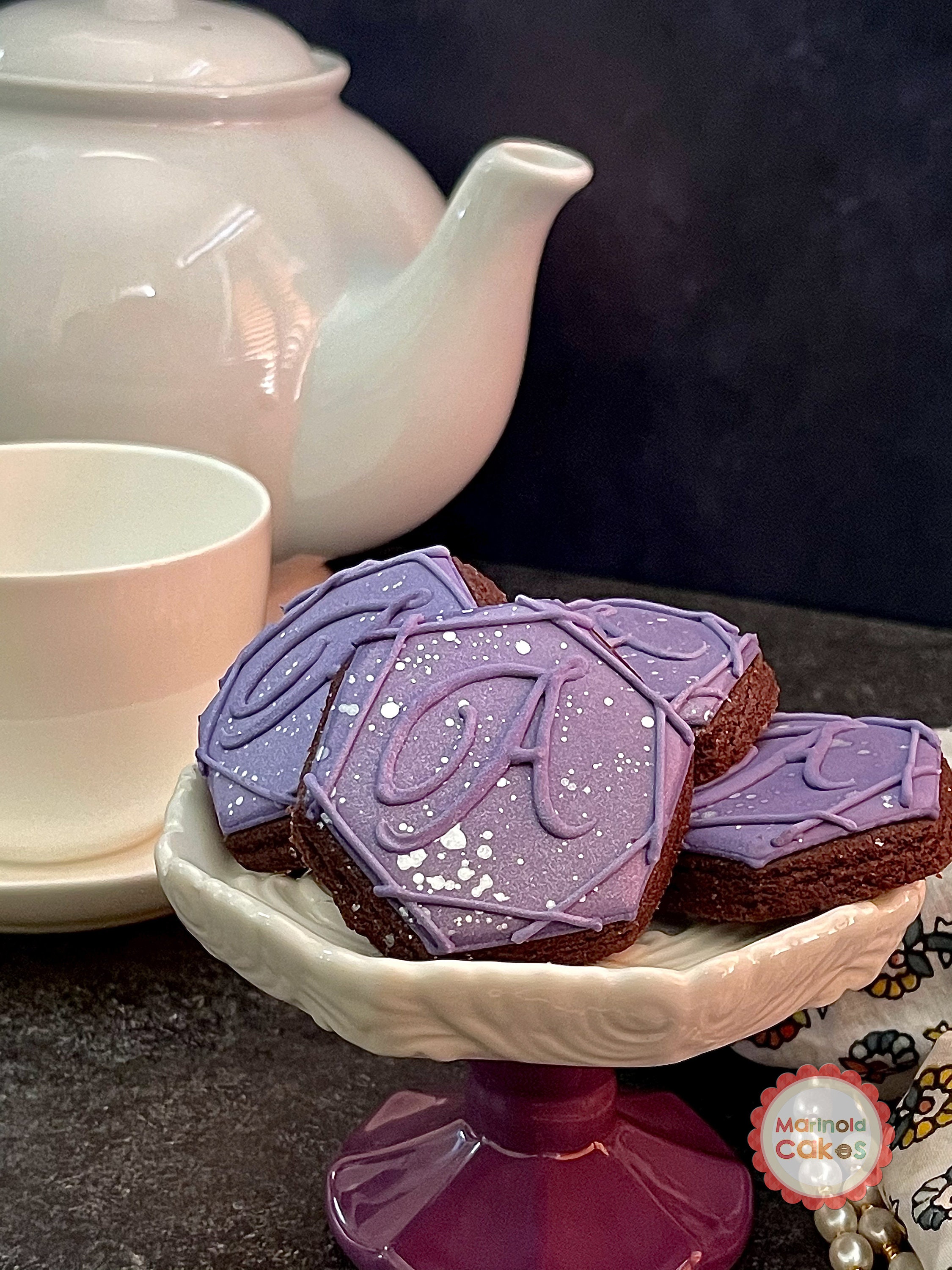 Monogram Hexagon Cookies, 12 Pieces - Etsy