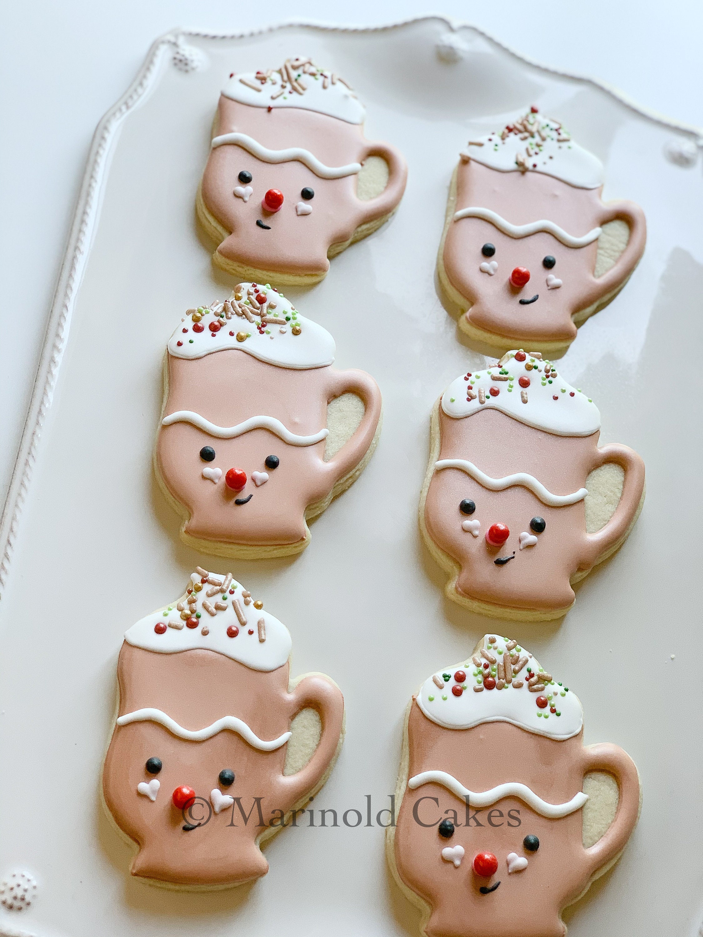 12 Christmas Coffee Mug Cookies | Etsy