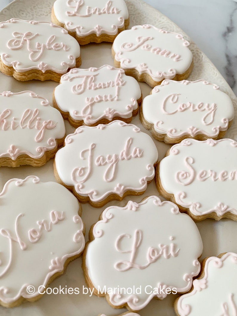 Table Place Card Cookies Dozen 3 Cookie Favors for - Etsy