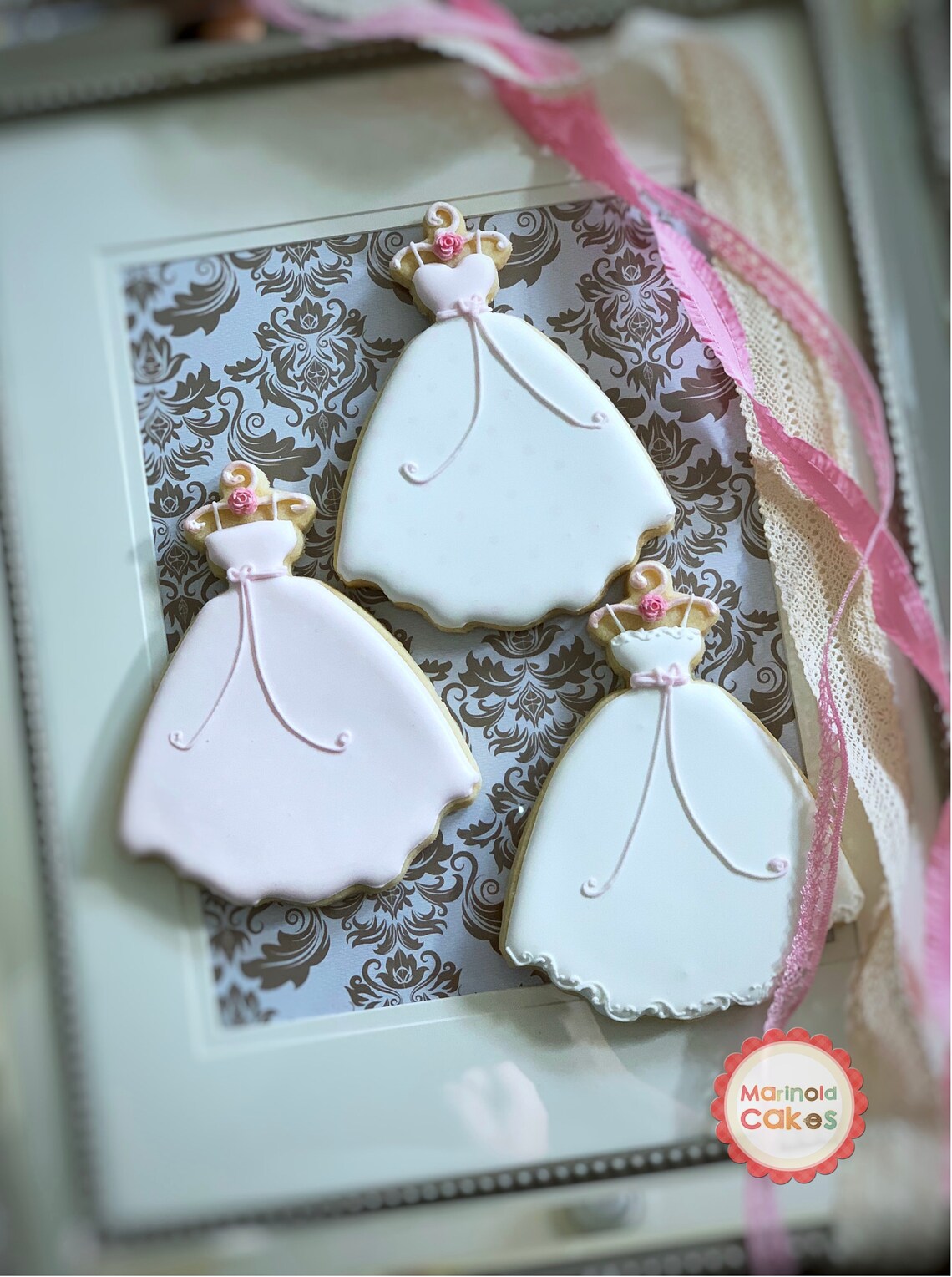 Wedding Dress Cookies 10 Pieces | Etsy