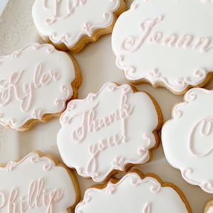 Table Place Card Cookies - Dozen 3” Cookie Favors for Weddings, Showers ...
