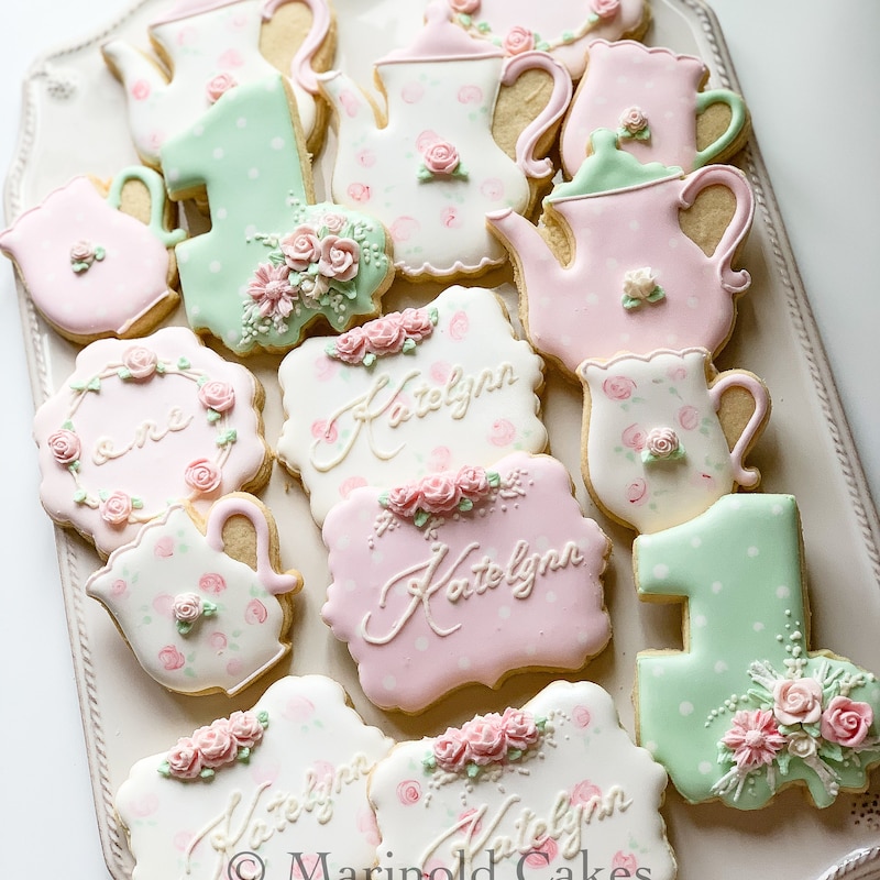 Tea Party Cookies - Etsy