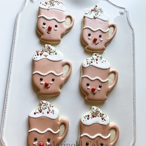 12 Christmas Coffee Mug Cookies - Etsy