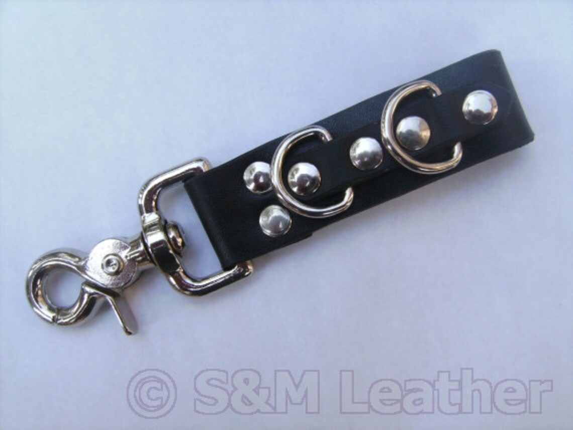 Black Leather Belt Loop Key Holder. Stocking Stuffer - Etsy