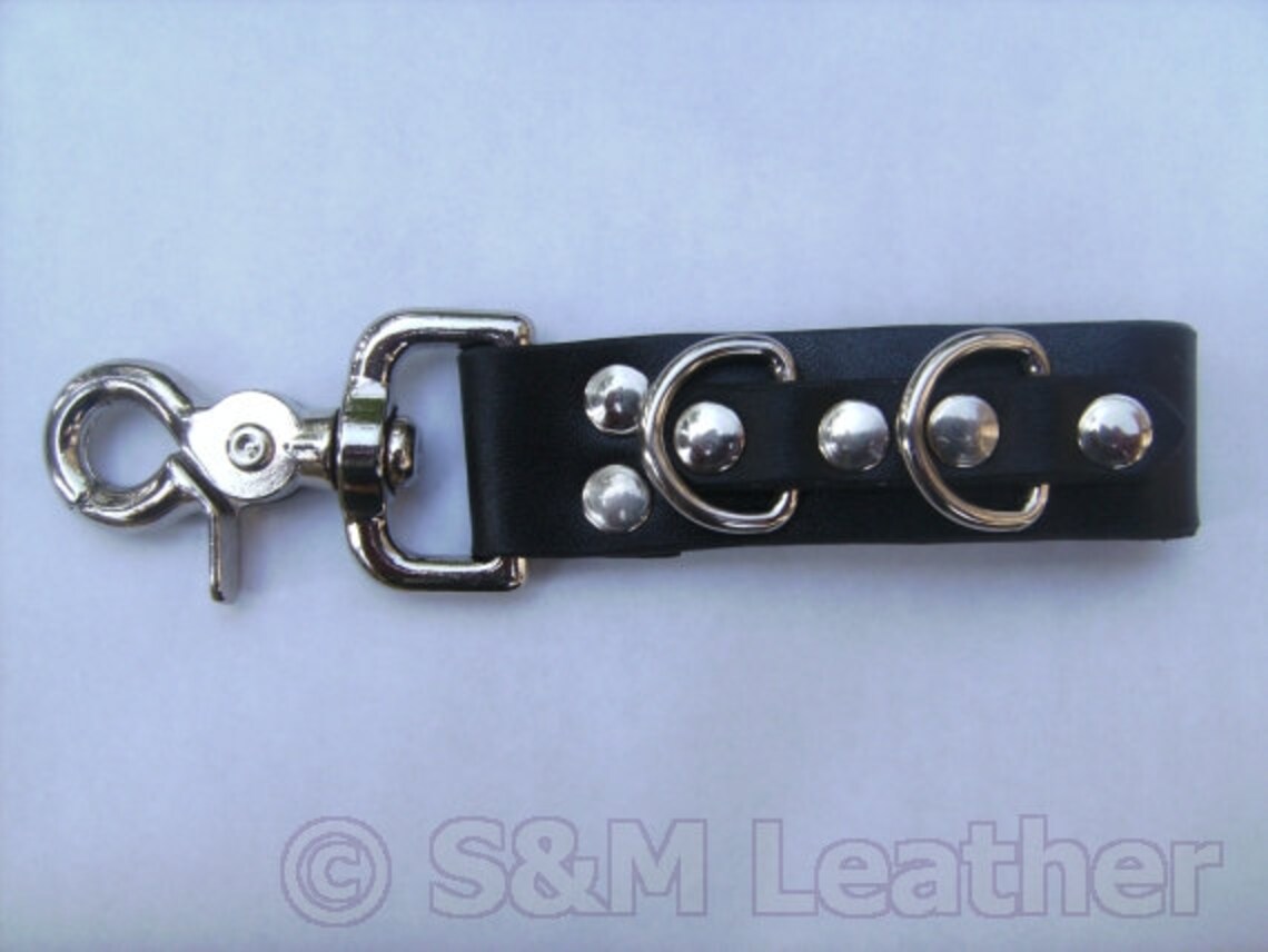 Black Leather Belt Loop Key Holder. Stocking Stuffer - Etsy