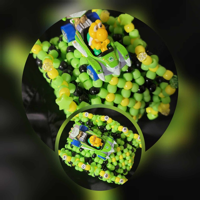 Mario Kart Inspired Kandi Rotating Cuff - Etsy